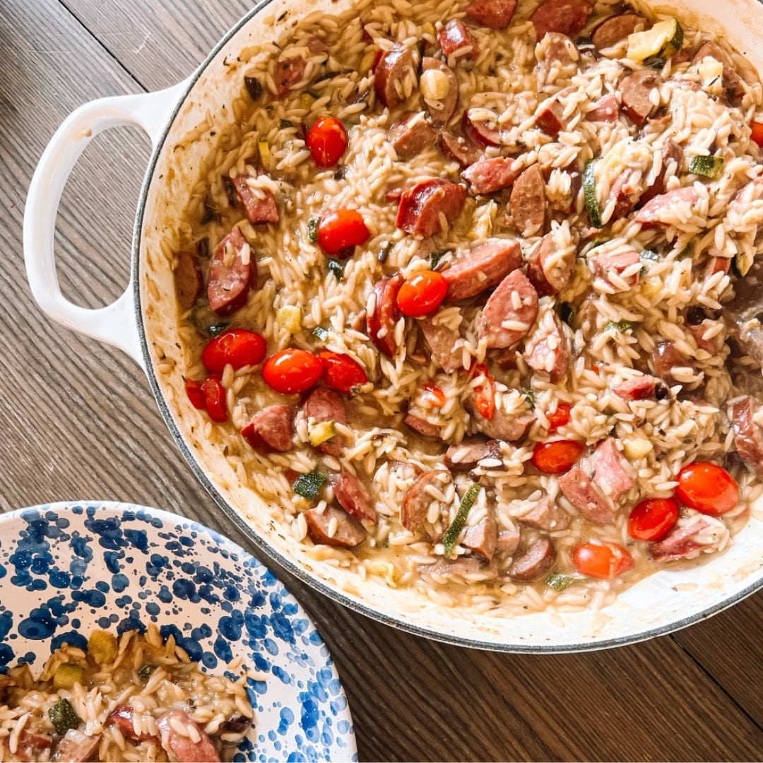 Sausage Orzo Skillet – 3 Farm Daughters Store