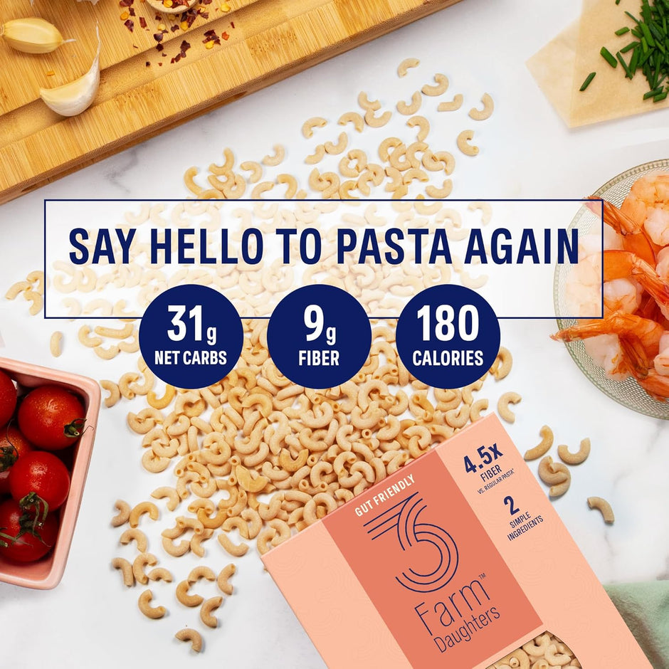 3 Farm Daughters Premium Rotini Pasta - High in Prebiotic Fiber – 3 ...